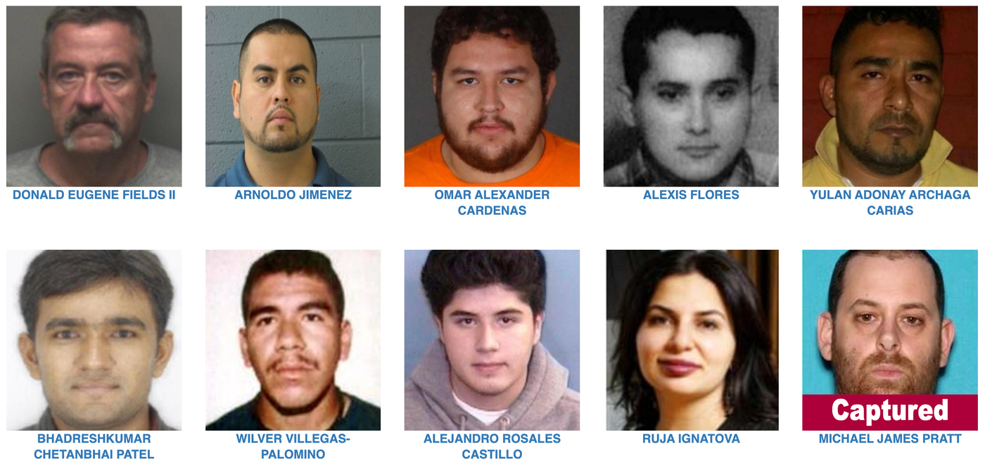 Lista dos 10 fugitivos mais procurados do FBI, recompensas de até ...